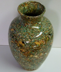 Grand vase vert - Faience d'Apt